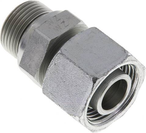 20S & G3/4'' Verzinkt Stalen Rechte Draaidoorvoer Buitendraad 400bar NBR Verstelbaar ISO 8434-1 ...