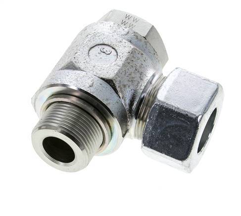 25S & M33x2 Verzinkt Stalen Swivel Joint Snijringkoppeling Buitendraad 250bar Draaibaar ISO 8434 ...