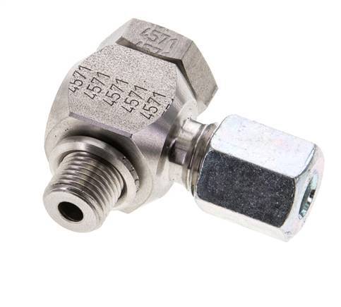 6L & M10x1 RVS Swivel Joint Snijringkoppeling Buitendraad 315bar Draai | Tameson.nl