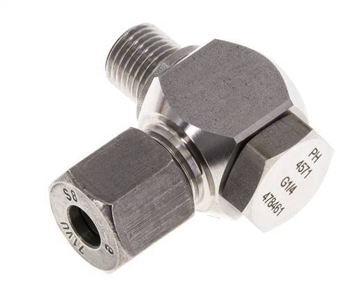 8S & G1/4'' RVS Swivel Joint Snijringkoppeling Buitendraad 400bar Draa | Tameson.nl