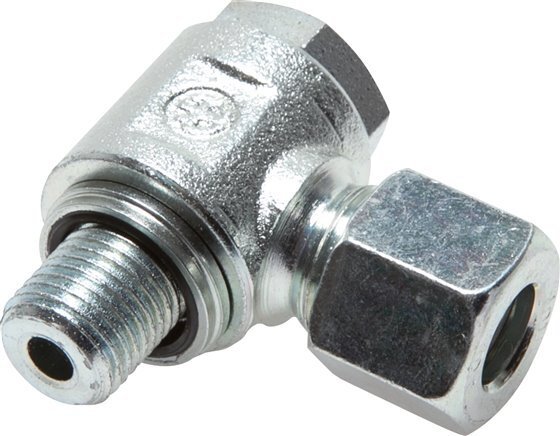 38S & M48x2 Verzinkt Stalen Swivel Joint Snijringkoppeling Buitendraad 250bar NBR O-ring ...