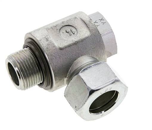 22L & G3/4'' Verzinkt Stalen Swivel Joint Snijringkoppeling Buitendraad 160bar NBR O-ring ...