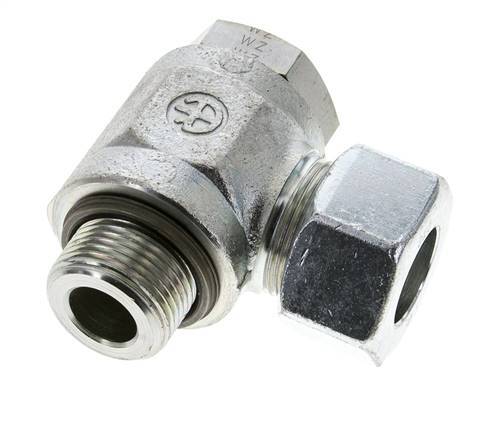 25S & G1'' Verzinkt Stalen Swivel Joint Snijringkoppeling Buitendraad 250bar NBR O-ring ...