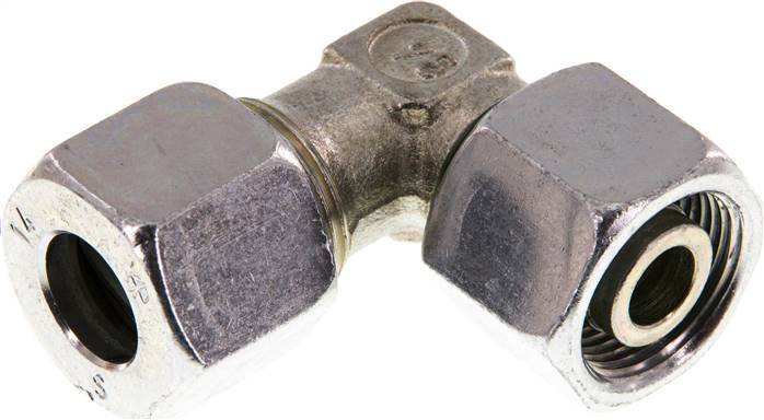 14S Verzinkt Stalen L-Vorm Snijringkoppeling Draaidoorvoer 630bar NBR | Tameson.nl