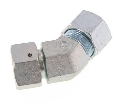 20S Verzinkt Stalen 45gr L-stuk Snijringkoppeling Draaidoorvoer 400bar NBR O-ring en ...