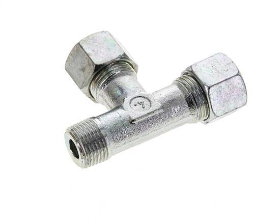 12S & M18x1.5 (con) Verzinkt Stalen L-Snijringkoppeling Buitendraad 630bar ISO 8434-1 | Tameson.nl