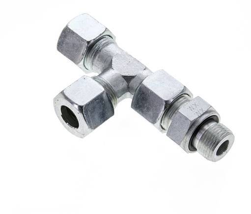 14S & M20x1.5 Verzinkt Stalen L-Snijringkoppeling Buitendraad 630bar Verstelbaar ISO 8434-1 ...