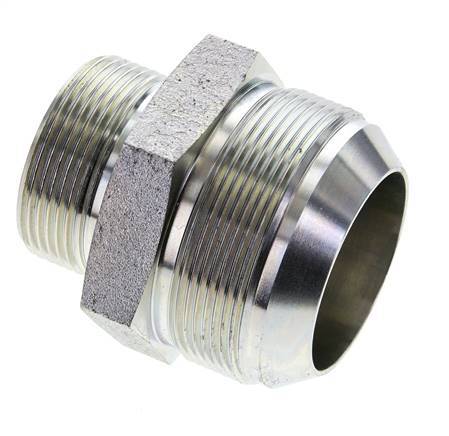 JIC Dubbele Nippel G1 1/2'' X UN 2-1/2''-12 Staal NBR 80bar | Tameson.nl