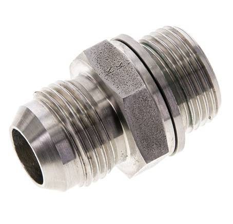 JIC Dubbele Nippel M27 X 2 X UN 1-1/16''-12 RVS FKM 210bar | Tameson.nl