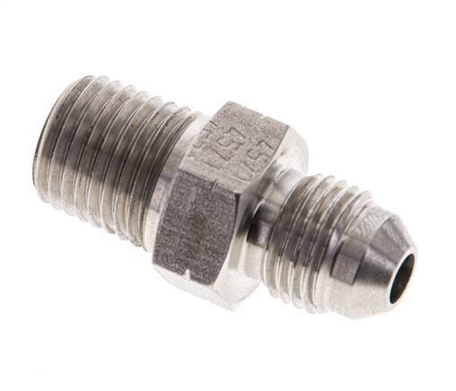 JIC Dubbele Nippel UNF 1/2''-20 X 1/4'' NPT RVS 275bar | Tameson.nl