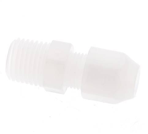 4x6mm & R1/4'' PVDF rechte slangkoppeling met buitendraad 10bar/145psi | Tameson.nl