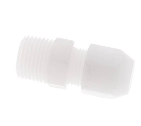 10x12mm & R1/2'' PVDF rechte slangkoppeling met buitendraad 10bar/145psi | Tameson.nl