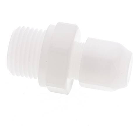 8x10mm & G1/2'' PVDF rechte slangkoppeling met buitendraad 10bar/145ps | Tameson.nl