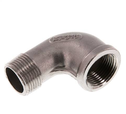 3/4'' NPT x 3/4'' NPT F/M RVS L-Fitting 90graden 16 Bar | Tameson.nl