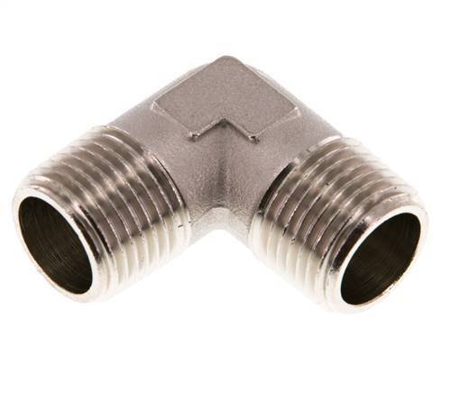 R 1/2'' Buitendraad Vernikkeld Messing L-Fitting 90graden 16 Bar | Tameson.nl