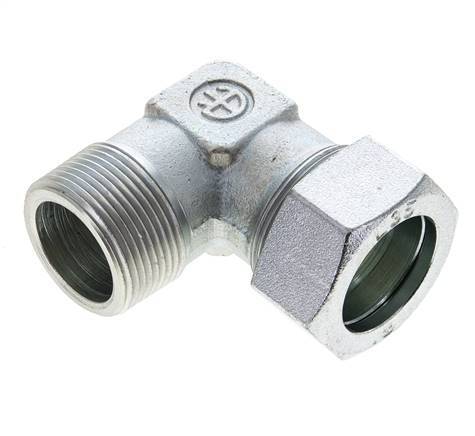 1 1/4'' NPT Buitendraad x 35L Verzinkt Stalen Elbow 90deg Snijring 160 Bar DIN 2353 | Tameson.nl