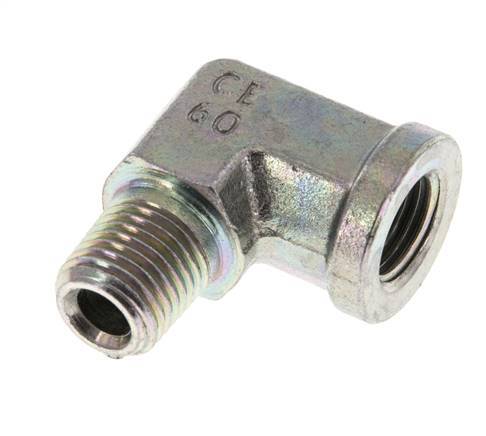 1/4'' NPT x 1/4'' NPT M/F Verzinkt Stalen L-Fitting 90graden 275 Bar - | Tameson.nl