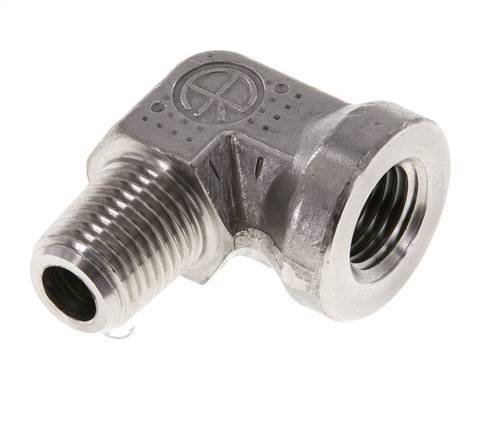 1/4'' NPT x 1/4'' NPT M/F RVS L-Fitting 90graden 275 Bar - Hydrauliek | Tameson.nl