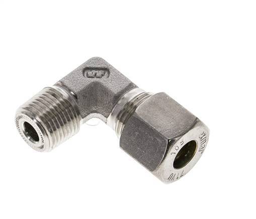 3/8'' NPT Buitendraad x 10S RVS L-Knelfitting 90 graden 630 Bar DIN 23 | Tameson.nl