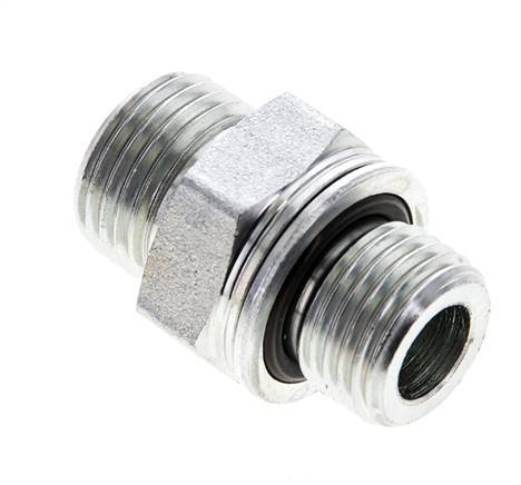 UN 11/16''-16 x M16x1.5 Verzinkt Stalen Borstnippel ORFS 630 Bar - Hyd | Tameson.nl