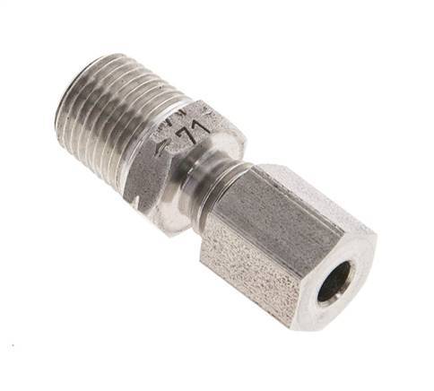 1/8'' NPT Buitendraad x 4LL RVS Rechte Snijring Koppeling 100 Bar DIN 2353 | Tameson.nl