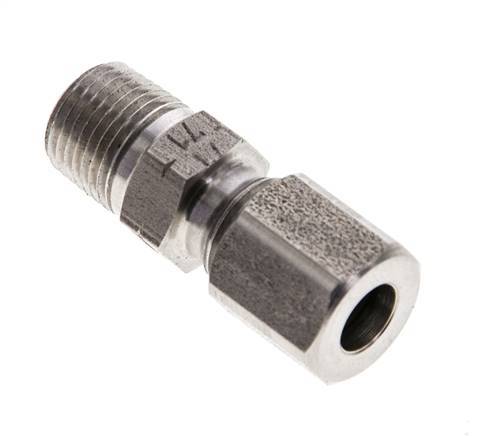 1/8'' NPT Buitendraad x 6LL RVS Rechte Snijring Koppeling 100 Bar DIN | Tameson.nl