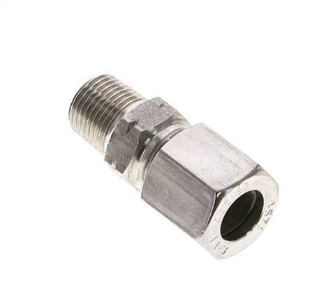 1/8'' NPT Buitendraad x 8LL RVS Rechte Snijring Koppeling 100 Bar DIN 2353 | Tameson.nl