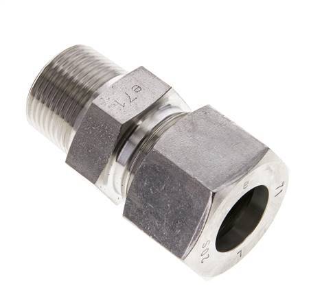 3/4'' NPT Buitendraad x 20S RVS Rechte Snijring Koppeling 400 Bar DIN | Tameson.nl