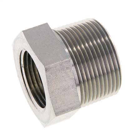 1 1/4'' NPT x 1'' NPT M/F Verzinkt Stalen Verloopring 80 Bar - Hydrauliek | Tameson.nl