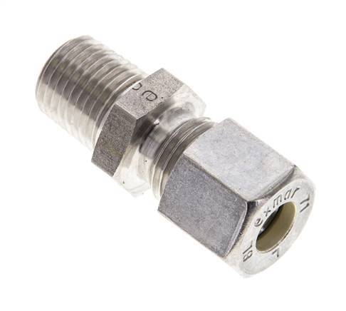 1/4'' NPT Buitendraad x 8L RVS Rechte Knelfitting 315 Bar DIN 2353 | Tameson.nl