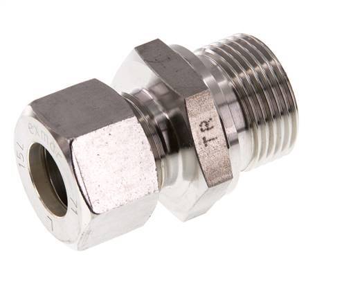 G 3/4'' Buitendraad x 15L RVS Rechte Knelfitting 315 Bar DIN 2353 | Tameson.nl