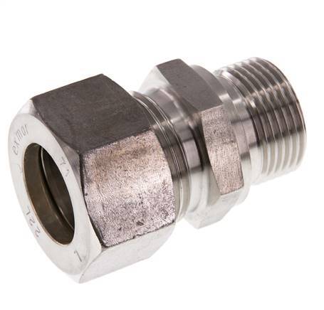 G 3/4'' Buitendraad x 22L RVS Rechte Knelfitting 160 Bar DIN 2353 | Tameson.nl