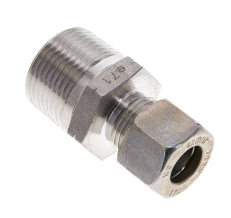 3/4'' NPT Buitendraad x 12L RVS Rechte Knelfitting 315 Bar DIN 2353 | Tameson.nl