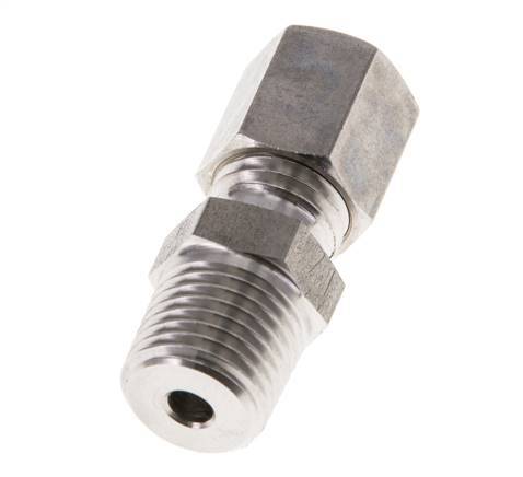 6L & R1/4'' RVS Rechte Knelfitting Buitendraad 315bar ISO 8434-1 | Tameson.nl