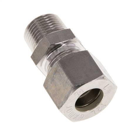 12L & R3/8'' RVS Rechte Knelfitting Buitendraad 315bar ISO 8434-1 | Tameson.nl