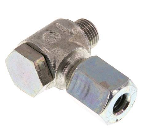 6L & G1/8'' Verzinkt Stalen Swivel Joint Snijringkoppeling Buitendraad 250bar Draaibaar ISO 8434 ...