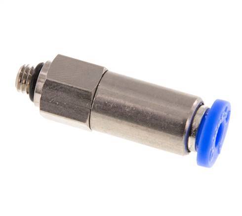 4mm & M5 Zelfsluitende Insteekkoppeling Vernikkeld Messing/PBT ...