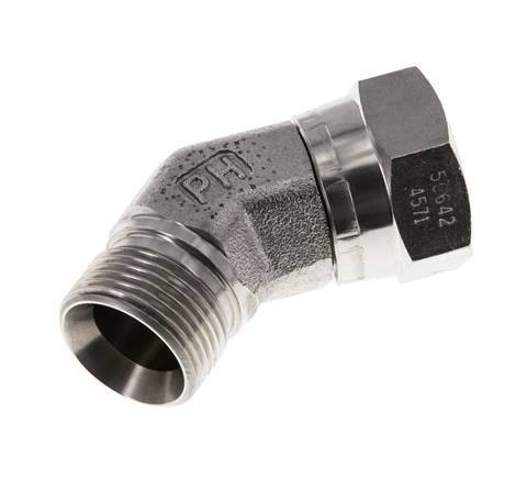 45° L-Koppeling G3/4 '' Binnendraad X Buitendraad Hoge Druk RVS 60° Co | Tameson.nl