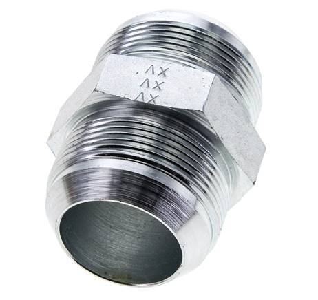 JIC Dubbele Nippel UN 1-7/8''-12 Staal 100bar | Tameson.nl