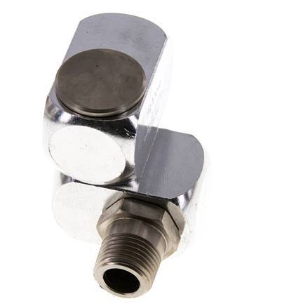 Draaidoorvoer R1/2" Binnendraad X Buitendraad Z-Vormig Vernikkeld Messing 15bar | Tameson.nl