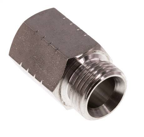 G 1/2'' x 1/2'' NPT M/F RVS Verloopring 40 Bar - Hydrauliek | Tameson.nl