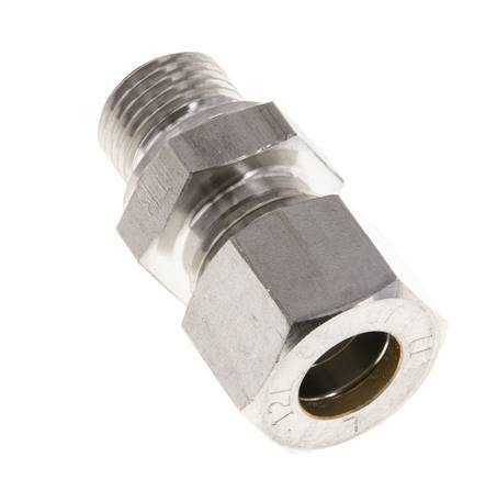 M16x1.5 Buitendraad x 12L RVS Rechte Knelfitting 315 Bar DIN 2353 | Tameson.nl