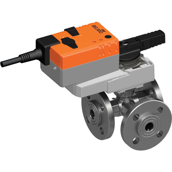 Belimo 3-Weg Regelklep DN15 Flens Kvs0.63 24VAC/DC 9s 2-10V 4Nm IP54 ...